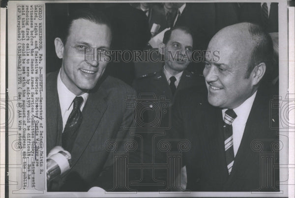 1971 Sec.of Defense Melvin Laird and Selective Director Curtis Tarr ...