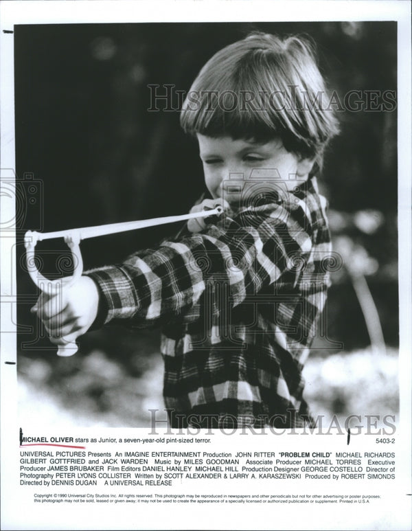 1990 Michael Oliver Actor PROBLEM CHILD - Historic Images