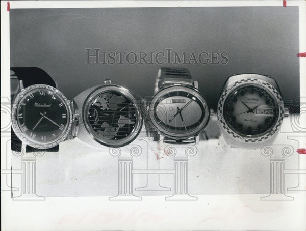 1972 Press Photo Lucien Picard watches on display - RSJ01635 - Historic ...