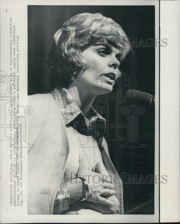 1972 Press Photo Jill Ruckelshaus Environmental Protection Administrat ...
