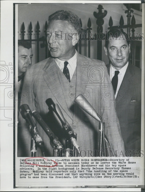 1959 Secretary Of Defense Neil McElroy White House Conference ...