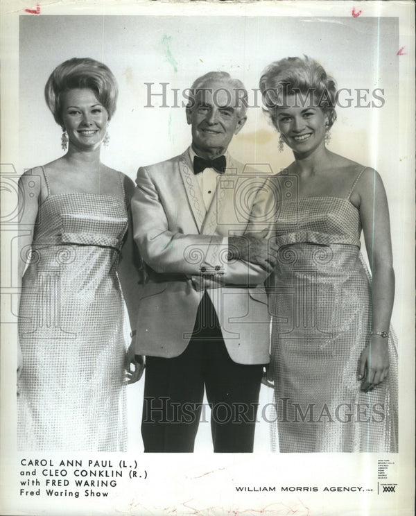 1968 Actor Fred Waring With Carol Conklin & Carol Ann Paul - Historic ...