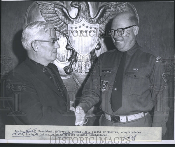 1965 Press Photo BOston Council Halbert E. Pierce Jr. (L) and Ira J. I ...