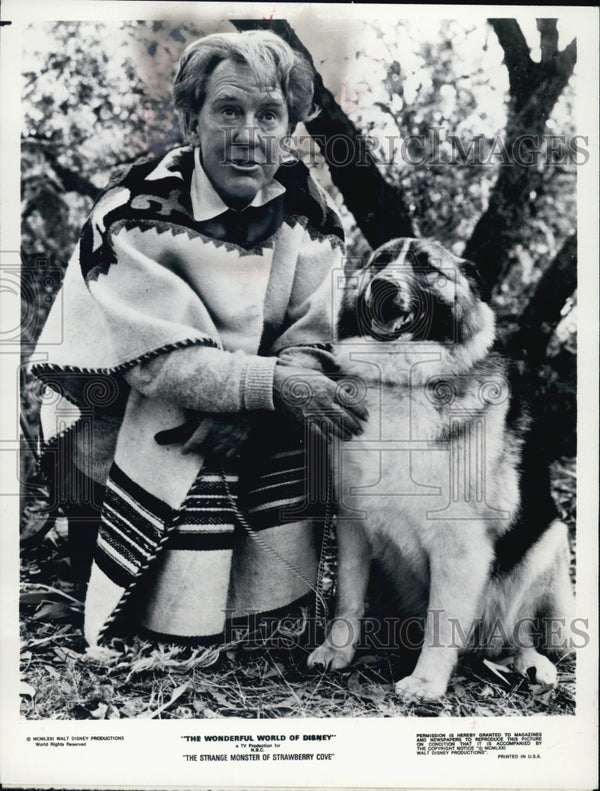 1972 Press Photo Burgess Meredith in "The Strange Monster of Strawberr ...