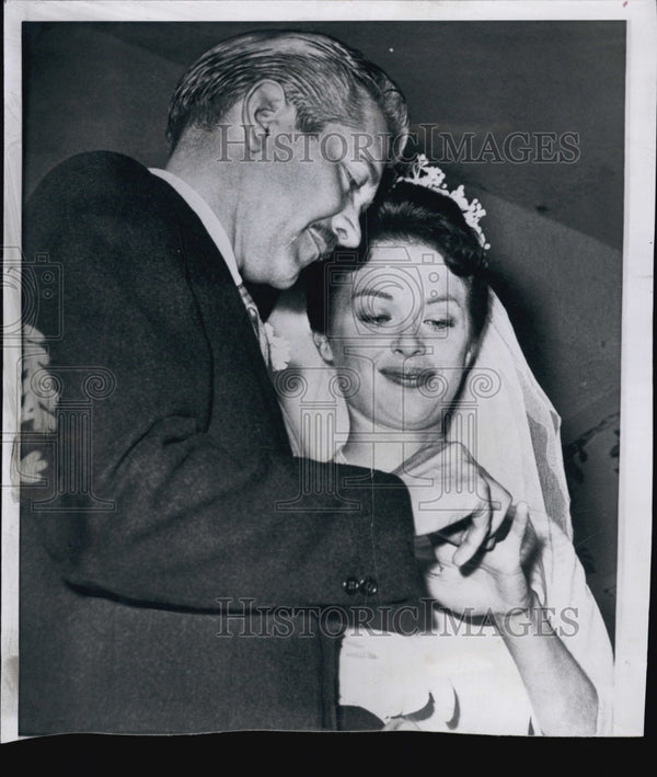 1960 Press Photo Vincent Hillyer & Milly Vitale during their marriage ...