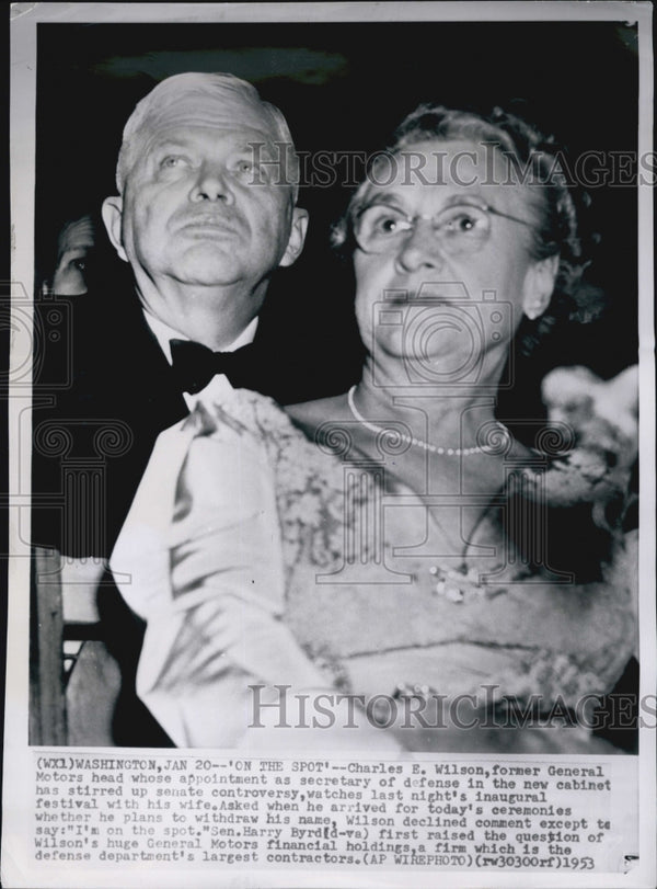 1953 Press Photo Charles E. Wilson, Former President of General Motors ...