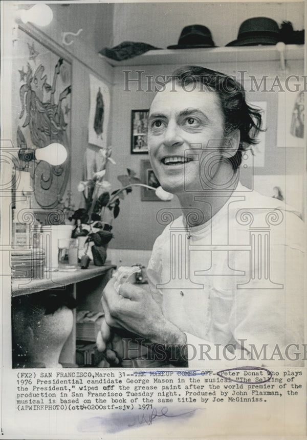 1971 Press Photo Actor Peter Donat - Historic Images