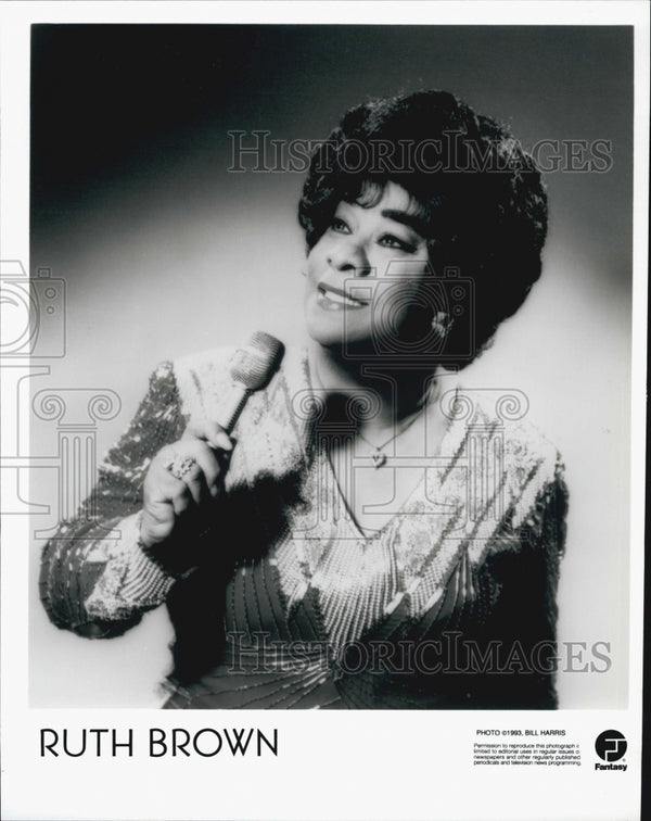1993 Press Photo American pop and R&B singer-songwriter Ruth Brown ...