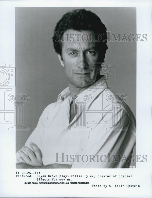 1985 Press Photo Bryan Brown Plays Rollie Tyler Creator For Special Ef ...