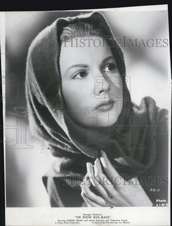 1957 Press Photo Marie Mansart French star in George Simenon's The Sno ...