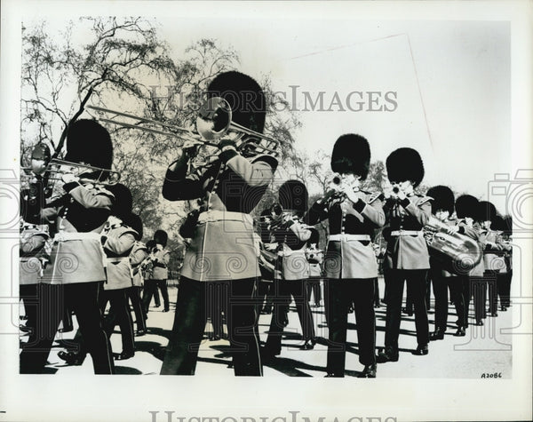 1972 Press Photo Music Band Marches While Playing Instruments ...