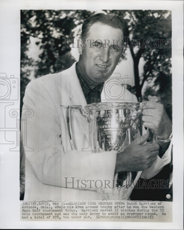 1953 Press Photo E.J. Harrison Wins Western Open Golf Tournament ...