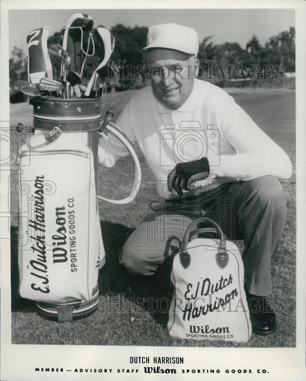1963 Press Photo Golfer E.J. "Dutch" Harrison For Wilson Sporting Good ...