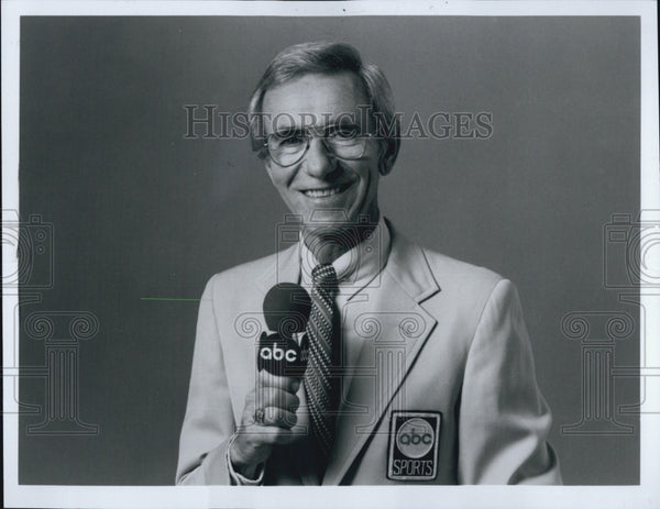 1984 Press Photo Chris Schenkel, ABC Anchor for the Olympic Games ...