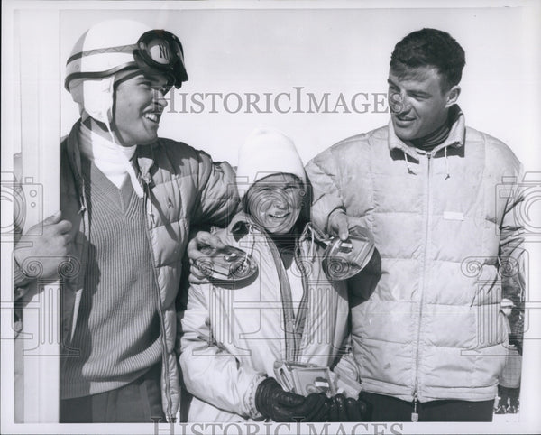 1962 Press Photo Phil Cole, Mary Stowell, Warren Witherell, Skiers ...