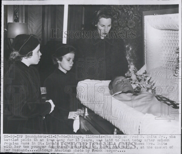 1954 Press Photo Fred Snite, Jr - Man in Iron Lung for 18 Years ...