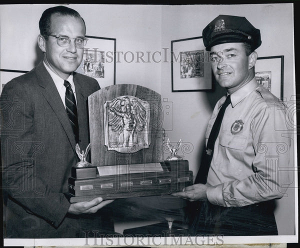 1957 Press Photo New England Revolver League Carling Trophy Winner Ray ...
