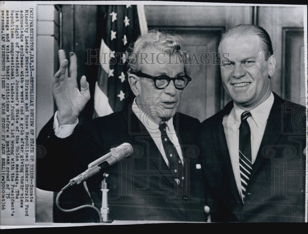 1966 Senate Minority Leader Everett Dickson & House Rep Leader Ford ...