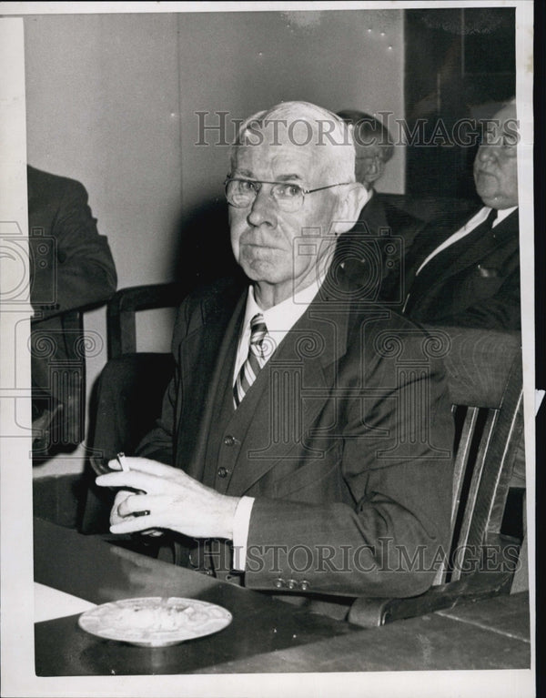 1954 Frank Rourke M.T.A. Chairman at State House Hearing - Historic Images