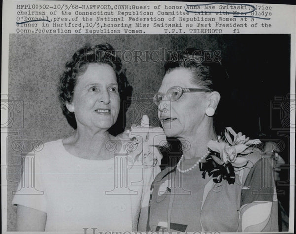 1968 Anna Mae Switaski Of Conn Republican Com & Mrs Gladys O'Donnell ...