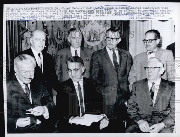 1965 United Steelworkers Union Negotiation William Simkin - Historic Images
