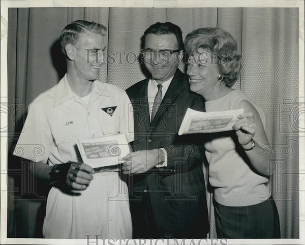 Bowling champs Jim St John & Marion Ludwig with S Shab 1963 Vintage ...
