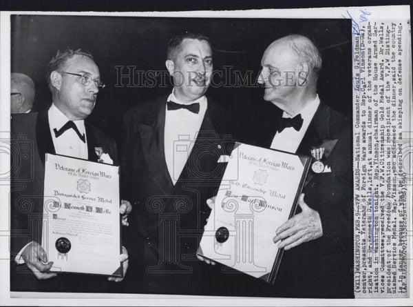 PressPhoto Louis Feldman(C) Carl Vinson(R) & Dr.Kenneth Wells(L) at ...