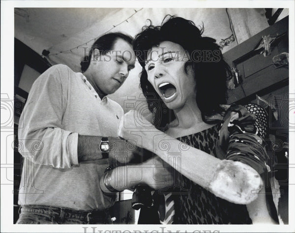 Artist James Reisborough and Steven Tyler sculpture 1997 Vintage Press ...