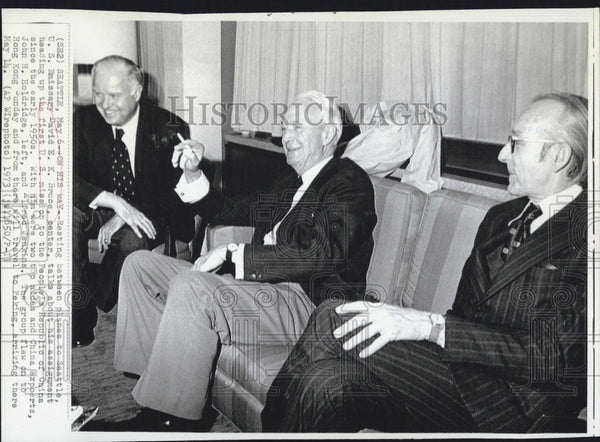 US Emissary David E K Bruce with John H Holdridge and Alfred 1973 ...