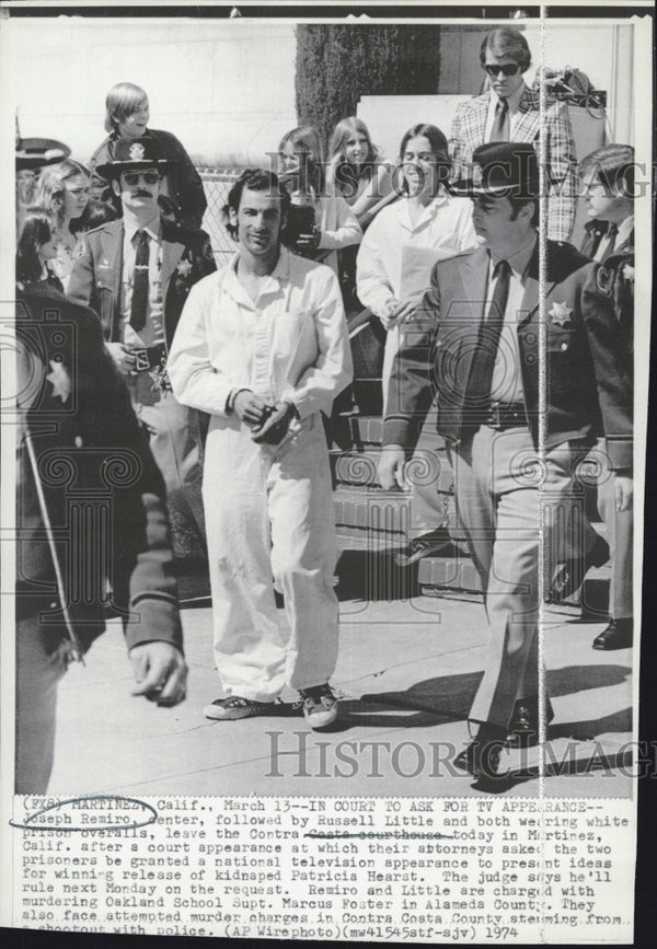 Joseph Remiro and Russell Little leave Contra Costa Courthouse 1974 ...