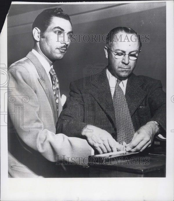 Egyptian Diplomat Riad Ghali Seeks Asylum 1950 Vintage Press Photo ...