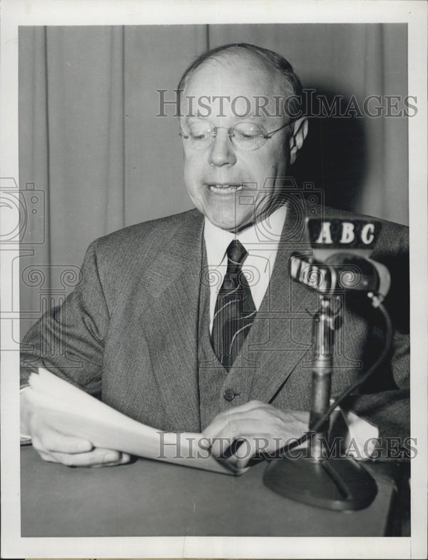 Robert Taft Senator Broadcasting Reply to Truman's Speech 1948 Vintage ...