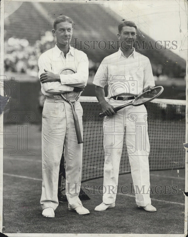 George M Lott & Van Rhyn at Davis Cip tennis 1928 Vintage Press Photo ...