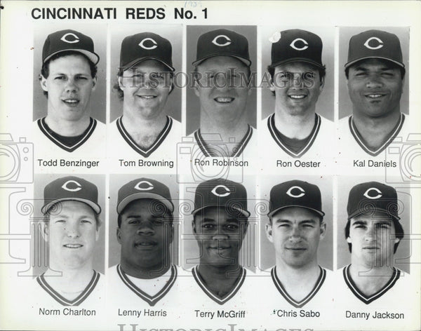 Cincinnati Reds Team Photo Todd Benzinger Tom Browning Ron Robinson ...