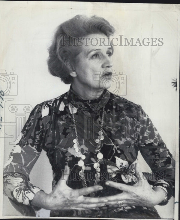 Mrs Arthur Rubinstein wife of the Pianist 1969 Vintage Press Photo ...
