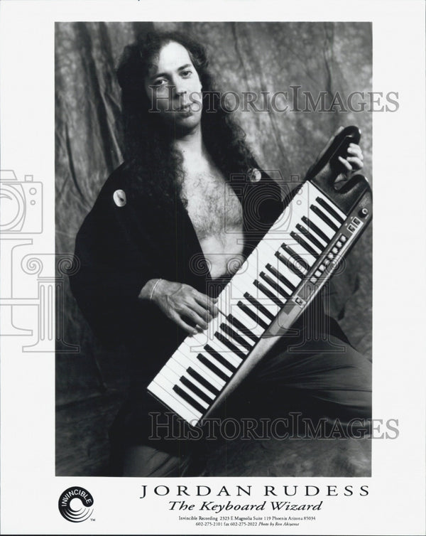 Musician Jordan Rudess the Keyboard Wizard Vintage Photo Print ...
