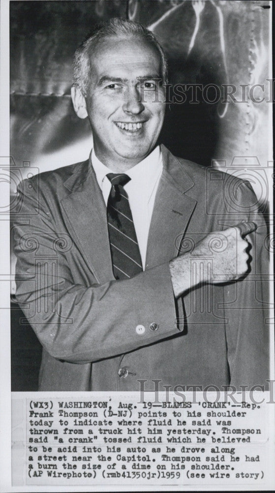 Rep. Frank Thompson Dem of NJ 1959 Vintage Press Photo Print - Historic ...