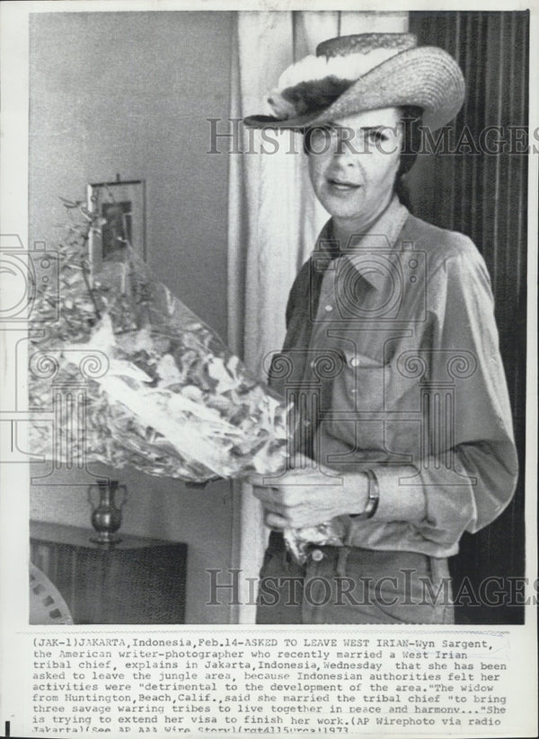 American Writer-Photographer Wyn Sargent 1973 Vintage Press Photo Print ...