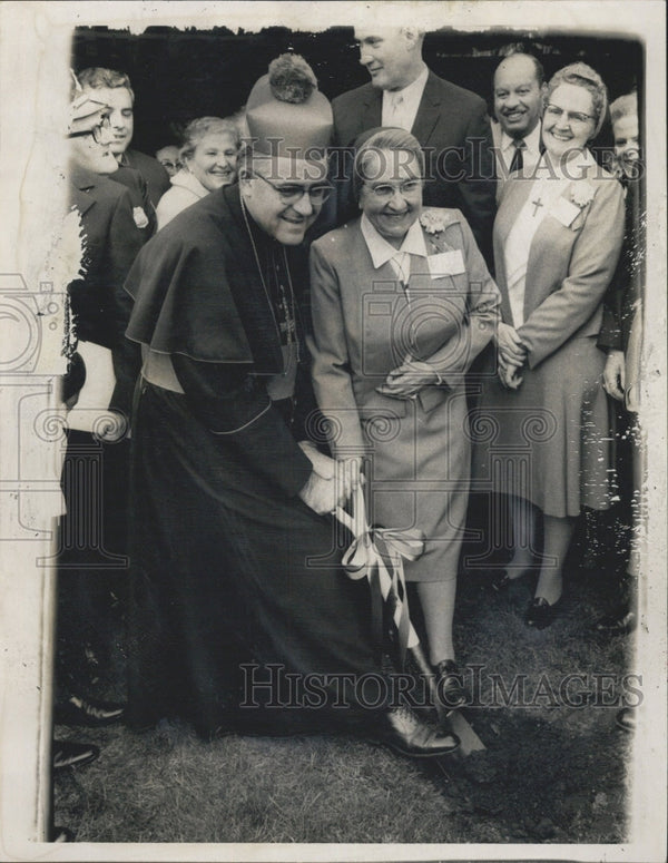 Archbishop Mederious Breaking Ground with Sister Georgette Ludu 1970 ...