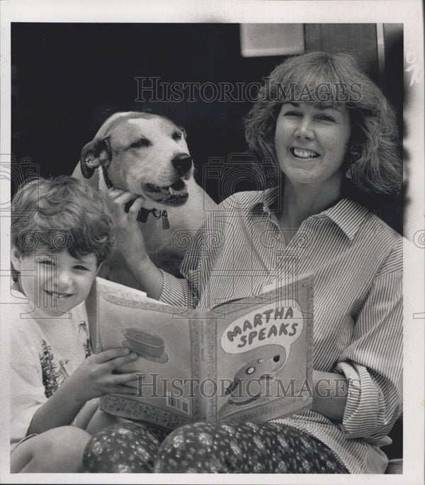Author Susan Meddaugh with Son Noko and Dog Martha 1992 Vintage Press ...