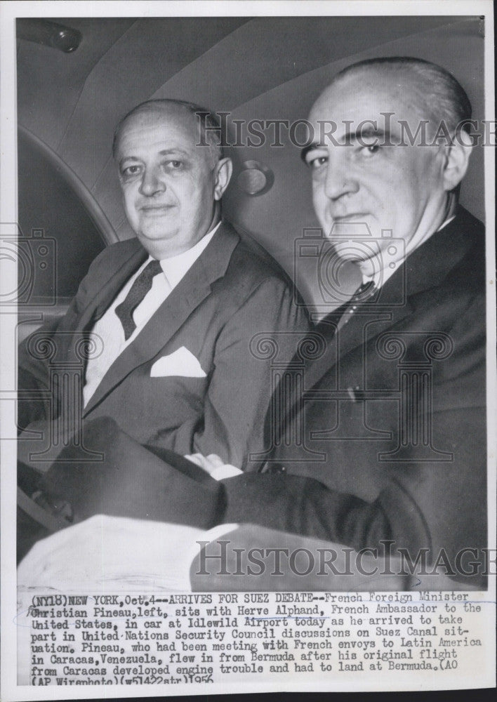 French Foreign Minister Christian Pineau French Ambassador to 1956 ...