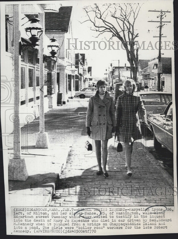 M Lyons & sister Nance to testify at Mary Jo Kopechne inquest 1970 ...