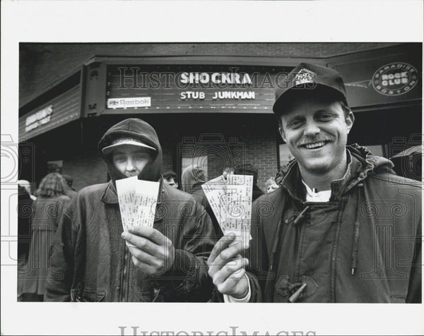 Rock Band "INXS" Fans Show Off Tickets 1993 Vintage Press Photo Print ...