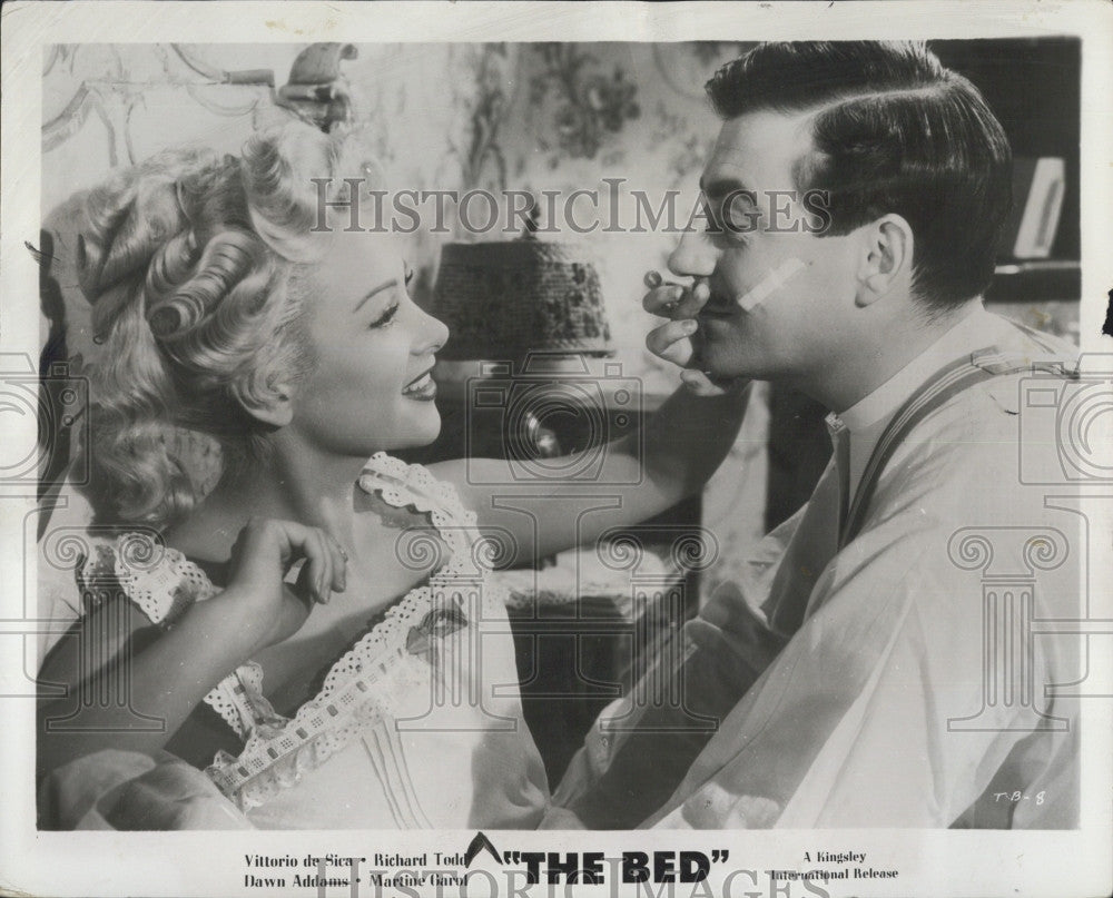 Actress Martine Carol Francois Perier Movie The Bed 1954 Vintage Press Photo Print - Historic Images