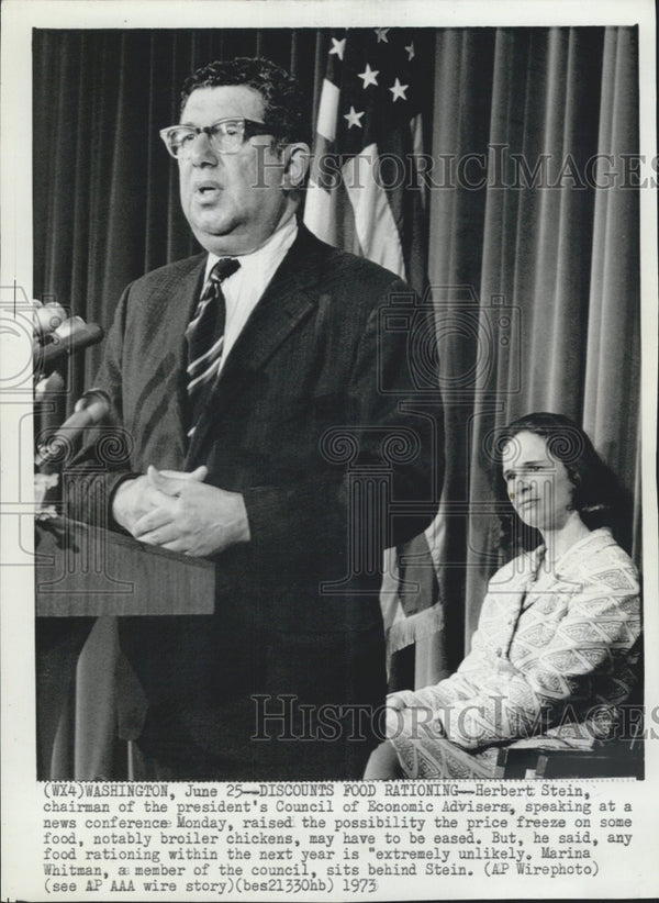 Herbert Stein Chairman Of Council Of Economic Advisers 1973 Vintage Press Photo Print - Historic ...
