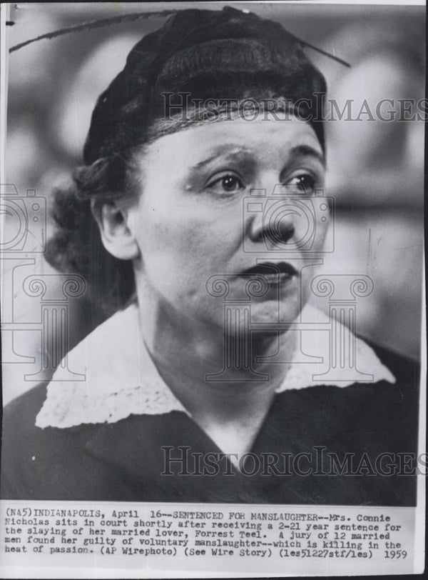 Mrs. Connie Nicholas 2-21yrs sentenced fop slaying he lover. 1959 ...