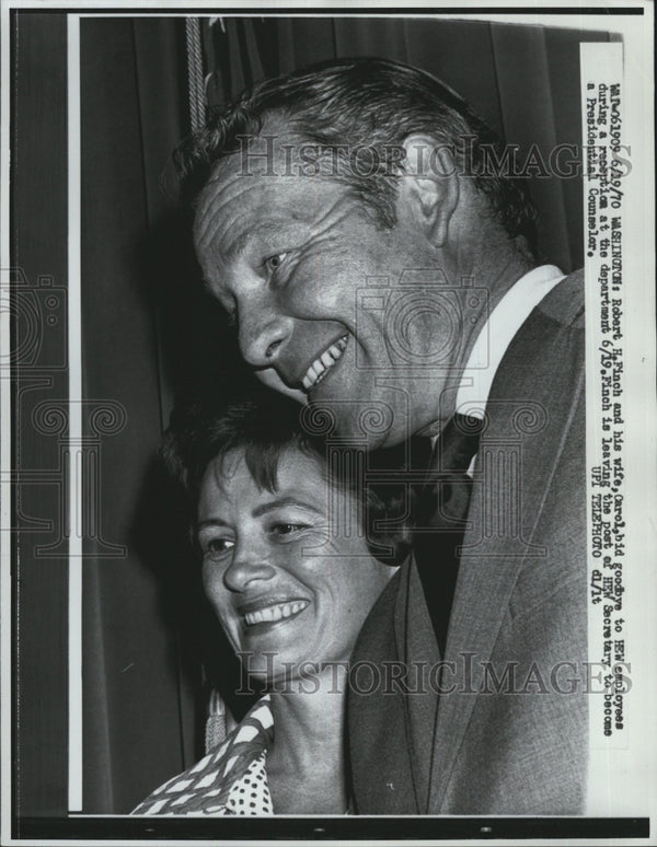 Robert Finch and his wife Carol at a reception 1970 Vintage Press Photo ...