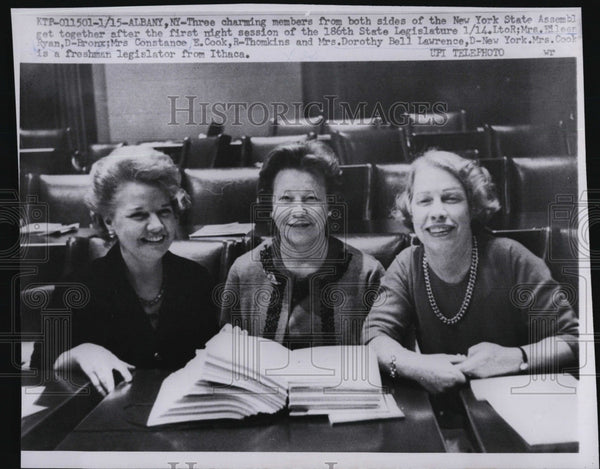 New York State Assembly Mrs Eileen Ryan Mrs Constance Cook and 1963 ...