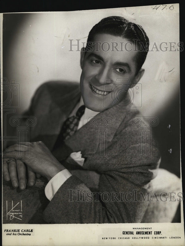 Frankie Carle 1946 Vintage Press Photo Print - Historic Images