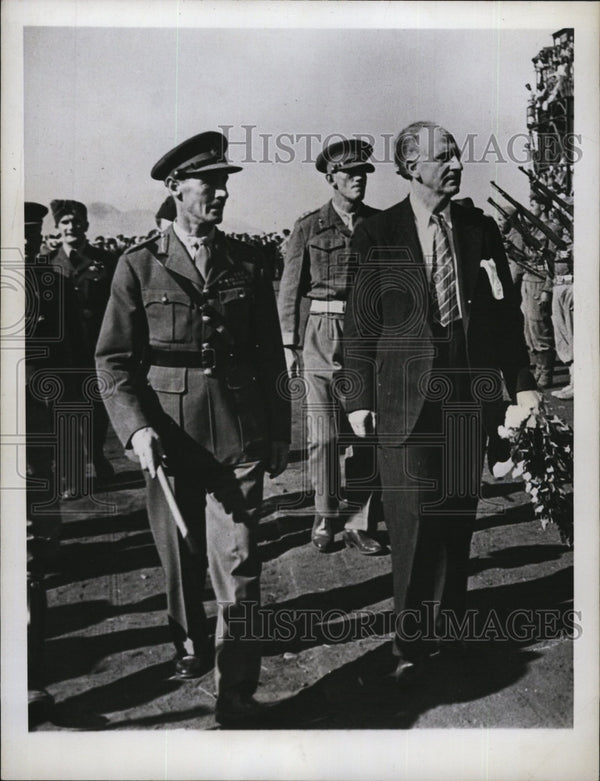 British Lt. Gen. Ronald Scobie and George Papandreou in Greece 1944 ...